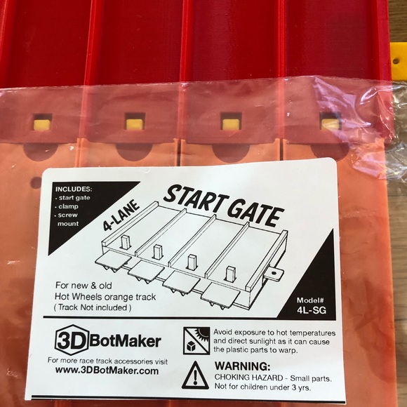 Hot Wheels | Toys | Hot Wheels 3dbotmaker 4lane Starting Gate 37 Foot ...